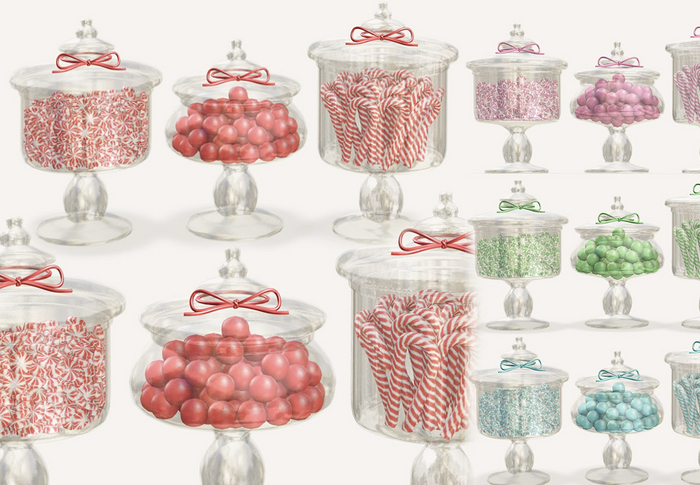 Second Life Marketplace Dahlia Seasonal Candy Jars Fatpack